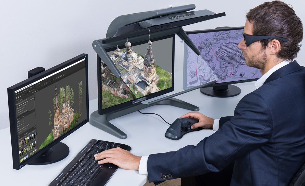 Agisoft Metashape Pro and 3D PluraView monitors for 3D-stereo ...